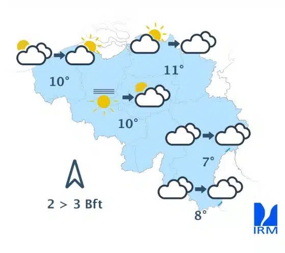Météo Belgique : un temps morose mais doux au programme ce vendredi