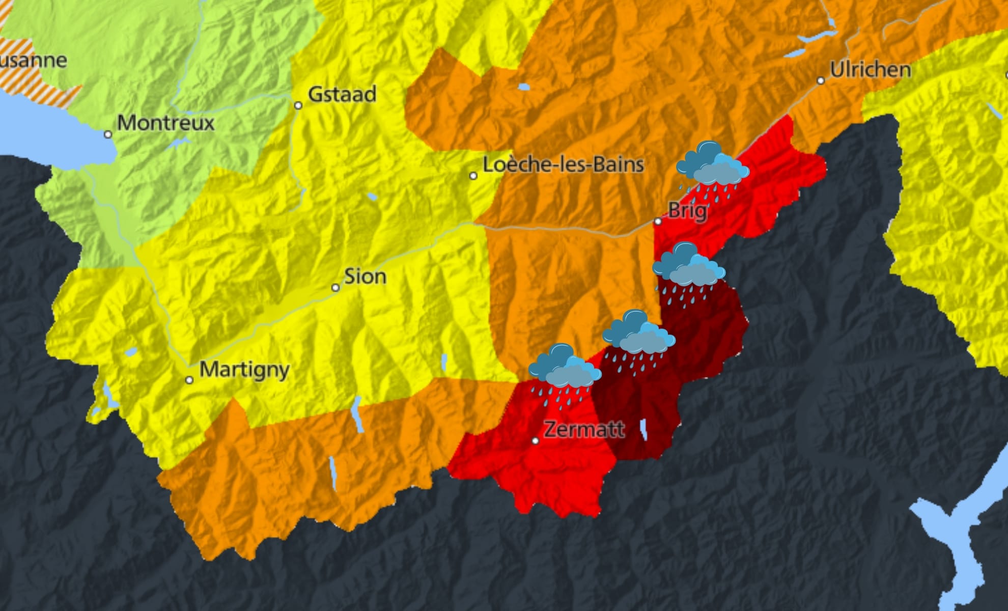Météo en Suisse : Alerte maximale lancée pour fortes pluies dans le ...
